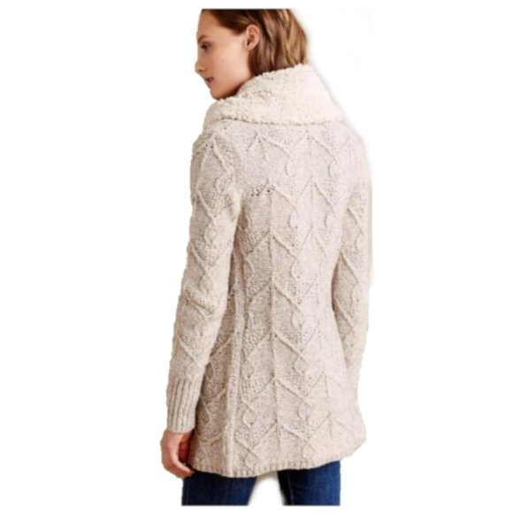 Anthropologie | Sweaters | Sleeping On Snow Bondurant Sherpa Cardigan M ...
